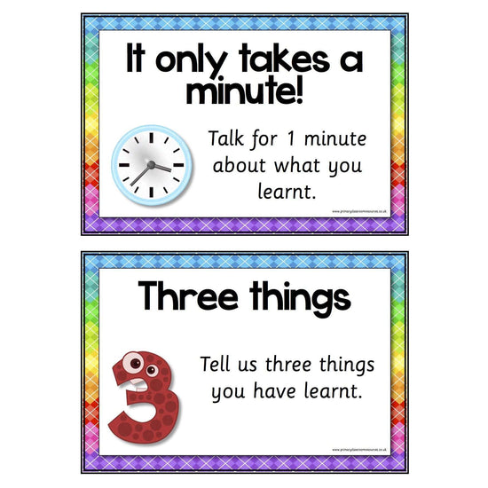 Pick a Plenary - Plenary ideas cards – Primary Classroom Resources