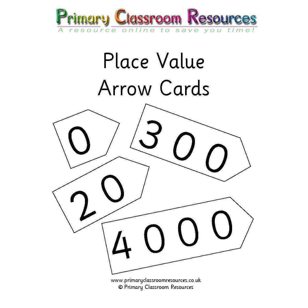 Place Value Arrow Cards – Primary Classroom Resources