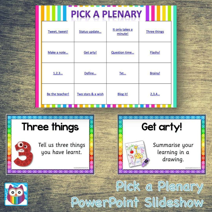 Pick a Plenary PowerPoint Slideshow – Primary Classroom Resources