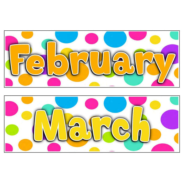 Polka Dot Days and Months – Primary Classroom Resources