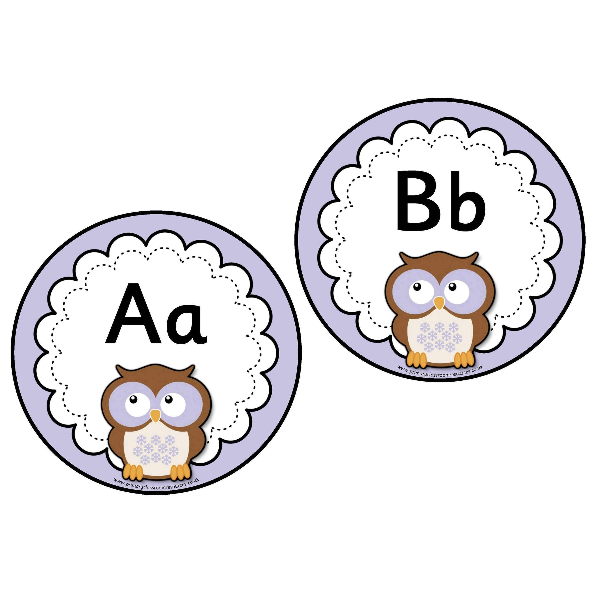 Purple Owl Word Wall Headers – Primary Classroom Resources