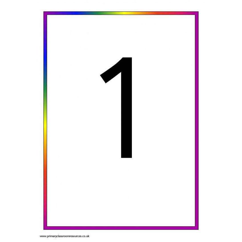 Rainbow 0-100 Number Cards – Primary Classroom Resources