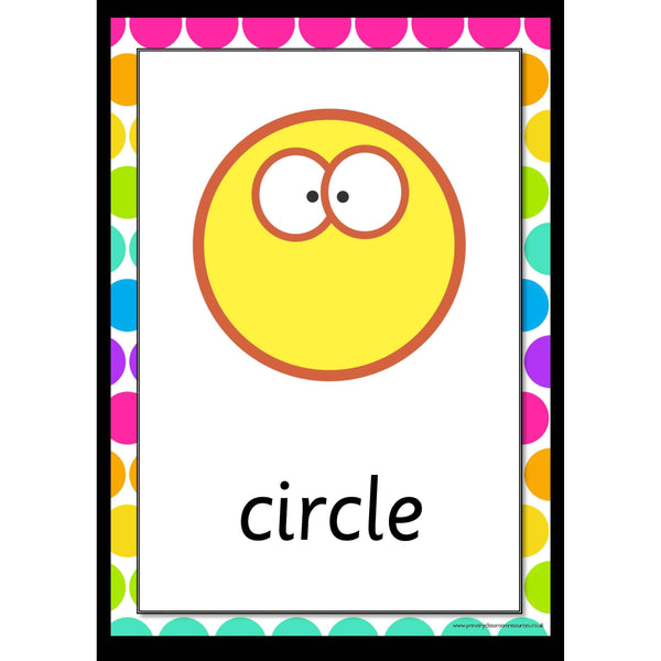 Rainbow 2D Shapes Posters – Primary Classroom Resources