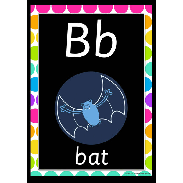 Rainbow Blackboard Alphabet Posters – Primary Classroom Resources