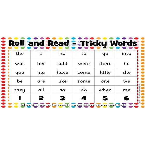Roll and Read - Letters and Sounds Tricky Words – Primary Classroom ...