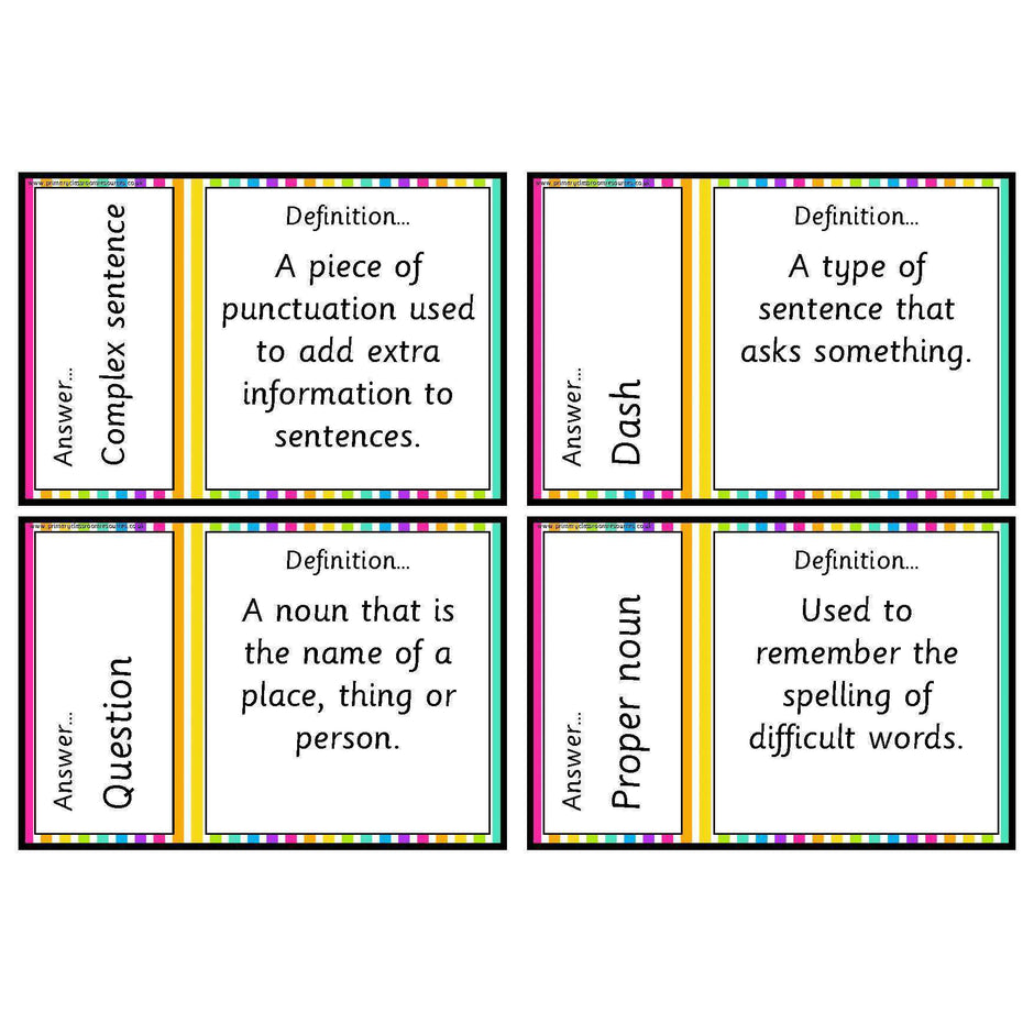 English Loop Cards – Primary Classroom Resources