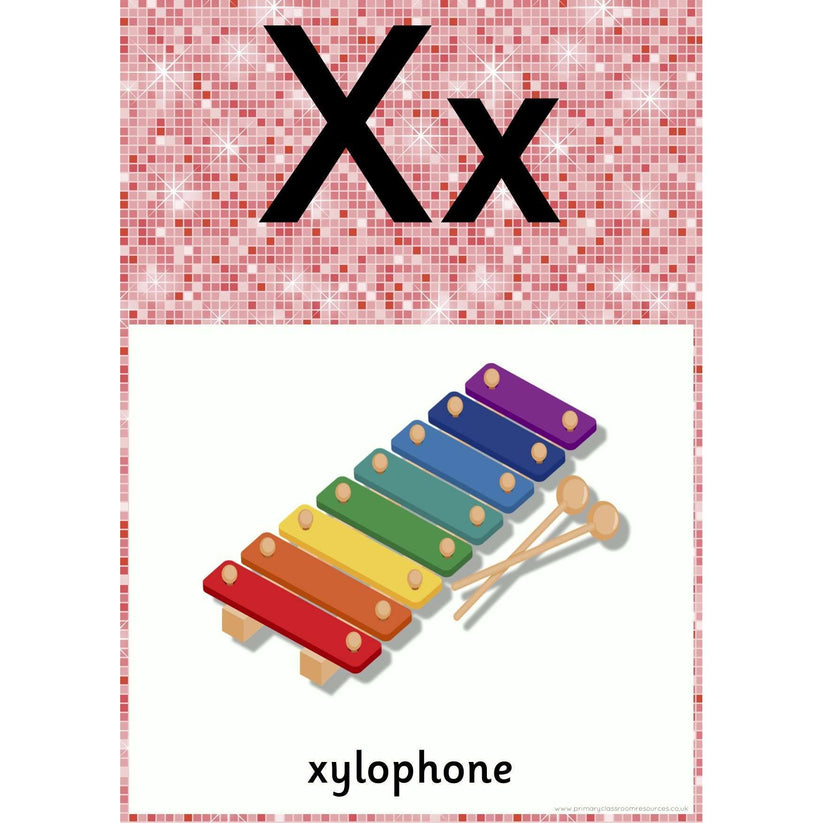 Sparkle Themed Alphabet Classroom Posters – Primary Classroom Resources