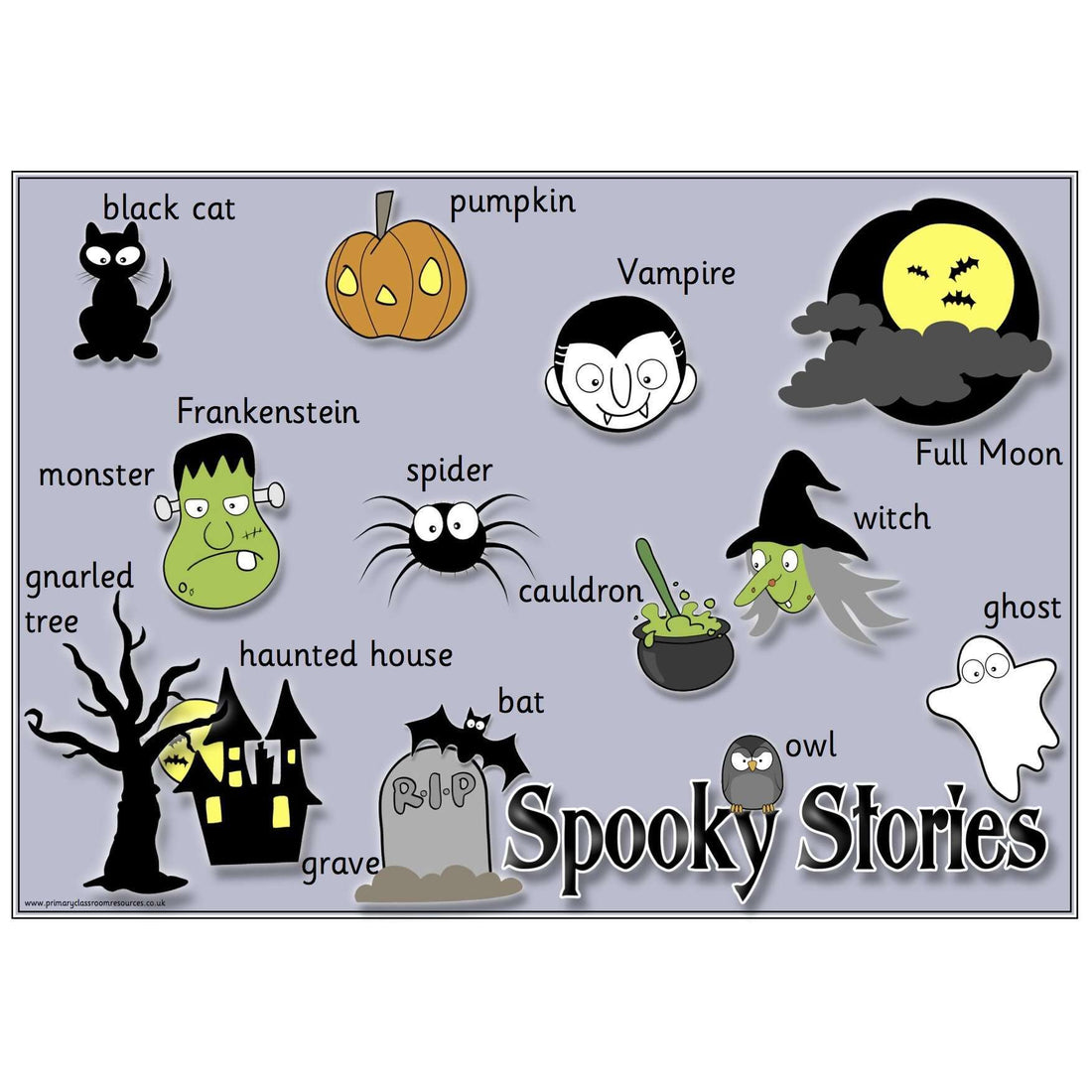 Spooky Stories Vocabulary Mat – Primary Classroom Resources