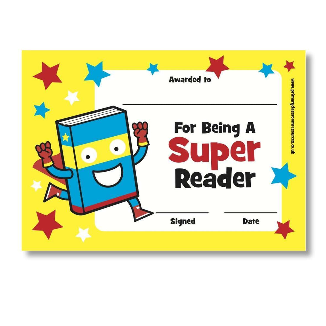 Super Reader Sticky Certificates – Primary Classroom Resources