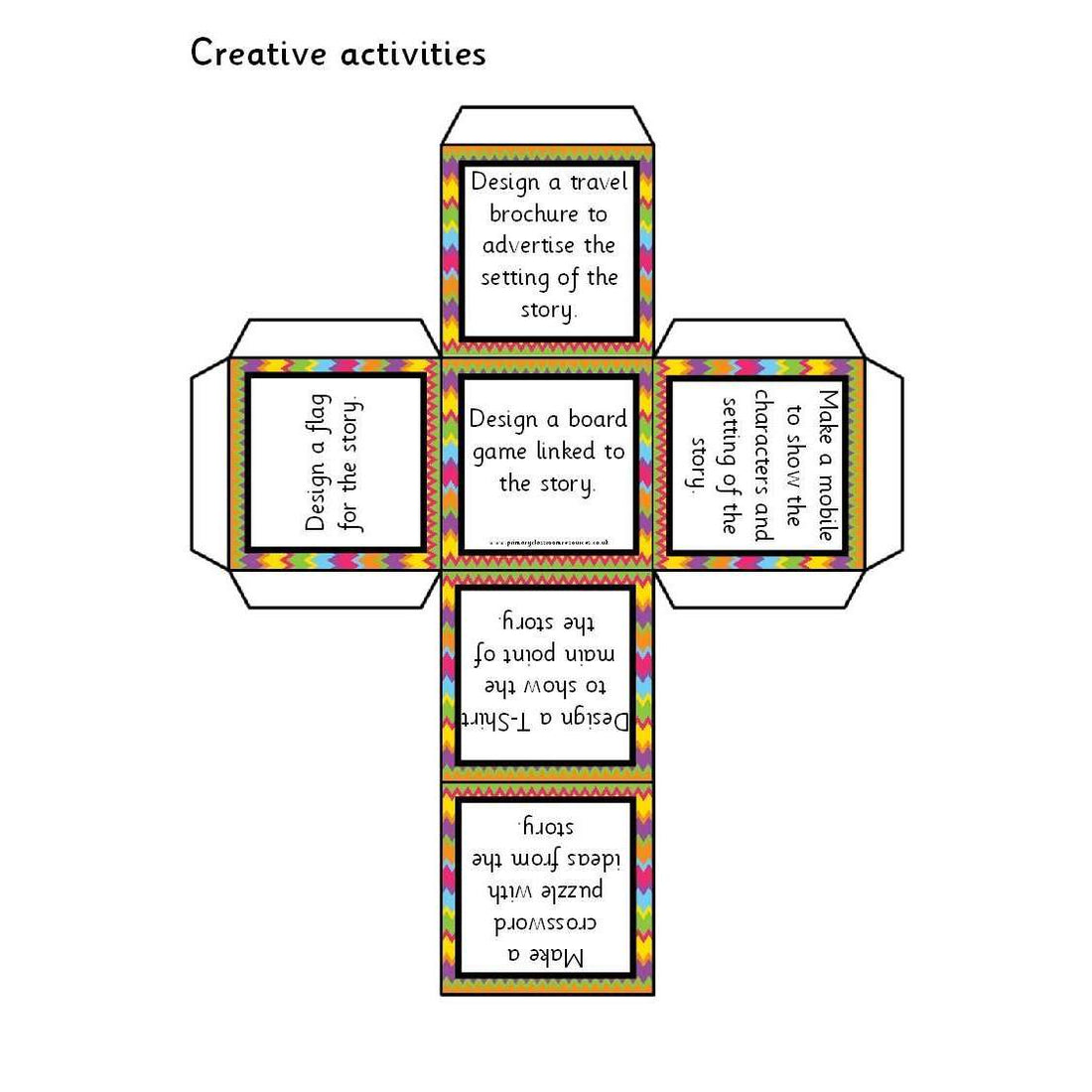 Story Reading Response Activity Cubes – Primary Classroom Resources