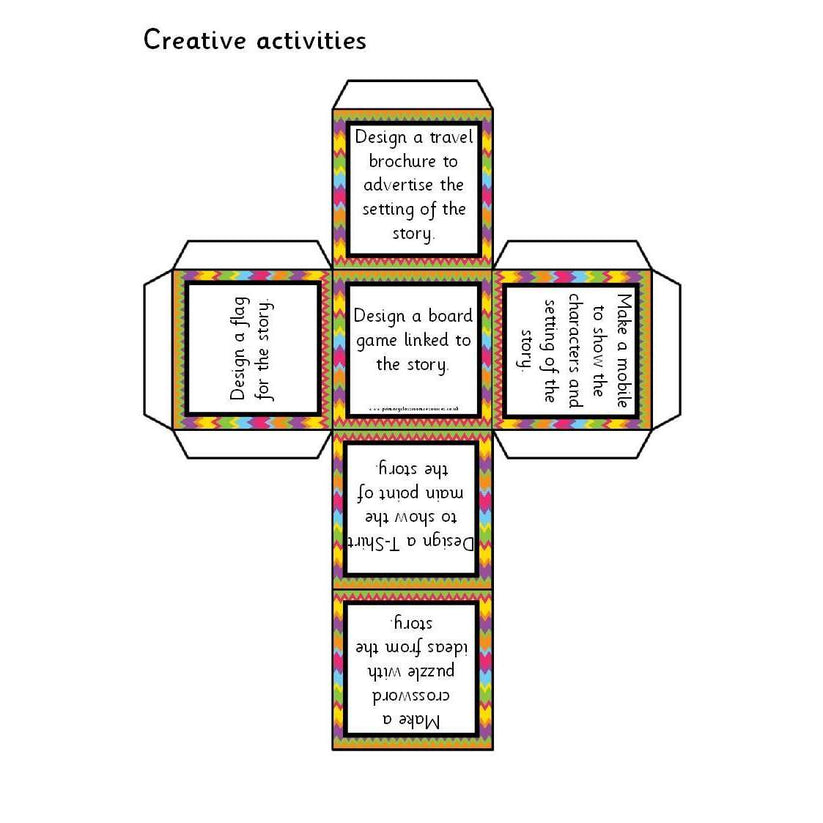 Story Reading Response Activity Cubes – Primary Classroom Resources