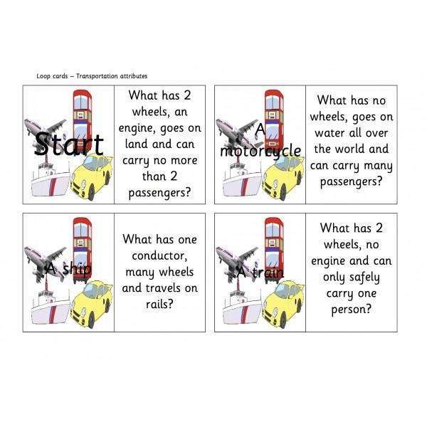 Transport Loop Cards – Primary Classroom Resources