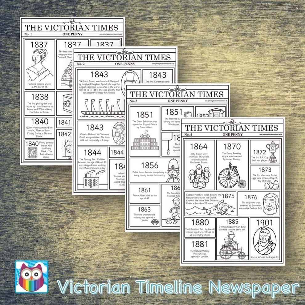 Victorian Timeline Newspaper – Primary Classroom Resources
