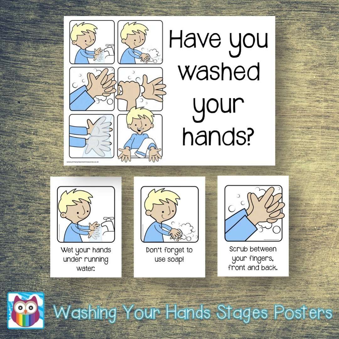 Washing Your Hands Stages Posters – Primary Classroom Resources