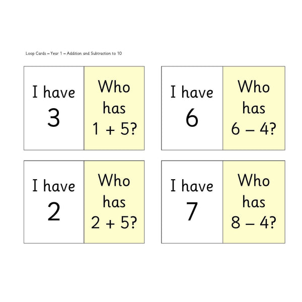Maths Loop Cards – Primary Classroom Resources