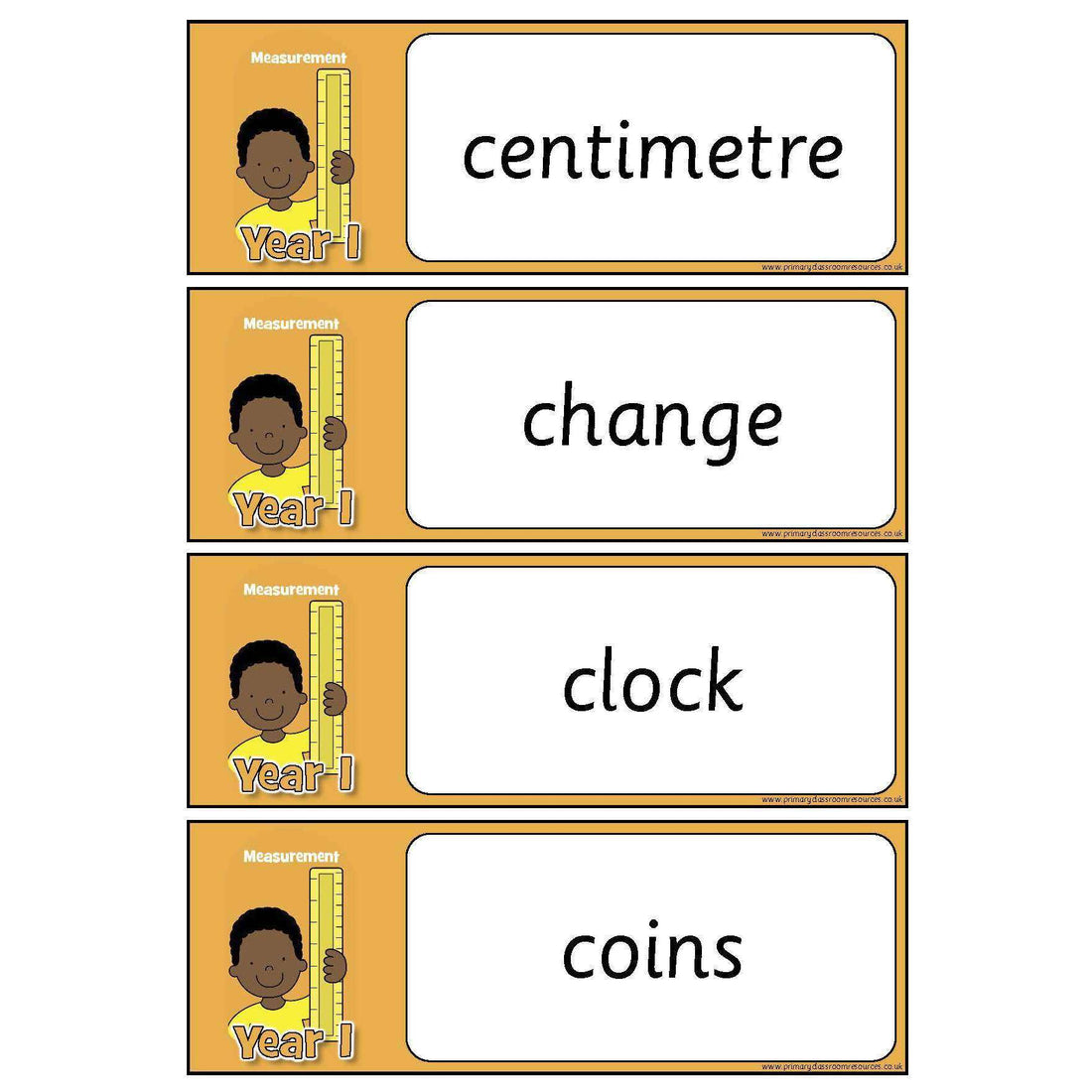 Year 1 Maths Vocabulary - Measurement – Primary Classroom Resources