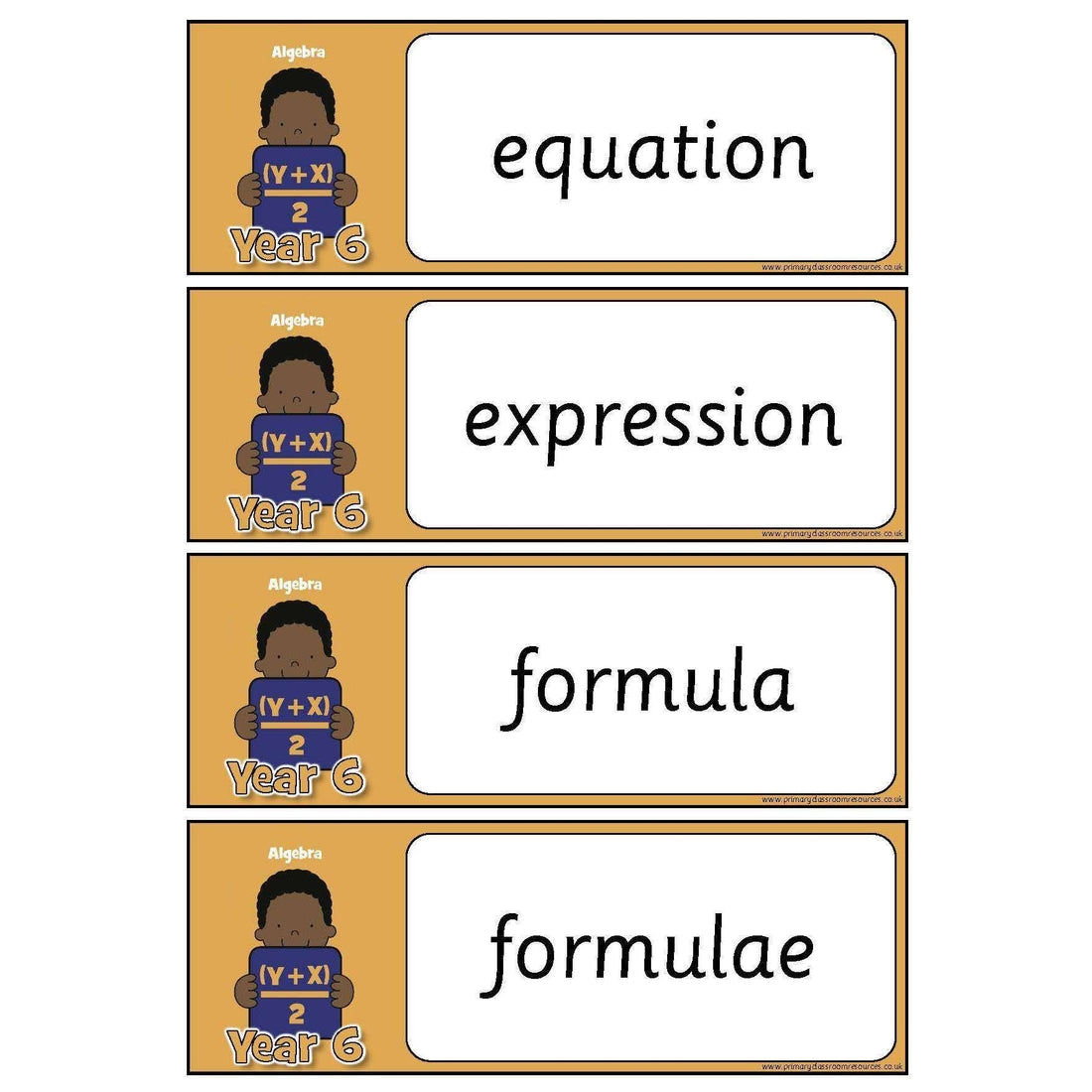 Year 6 Maths Vocabulary - Algebra – Primary Classroom Resources